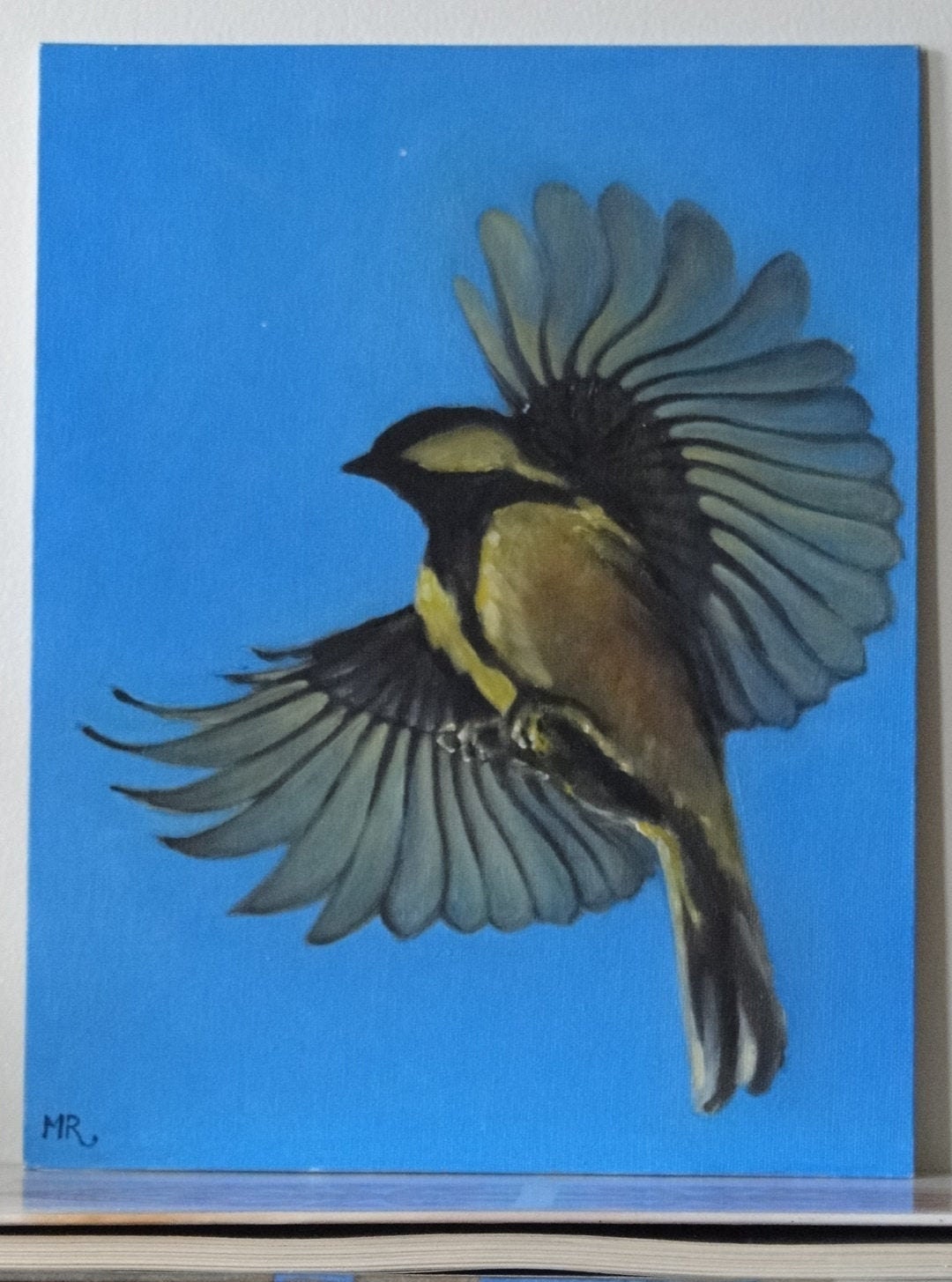 Bird in Flight Oil Painting by Meredith Robinson 14x11 - Etsy
