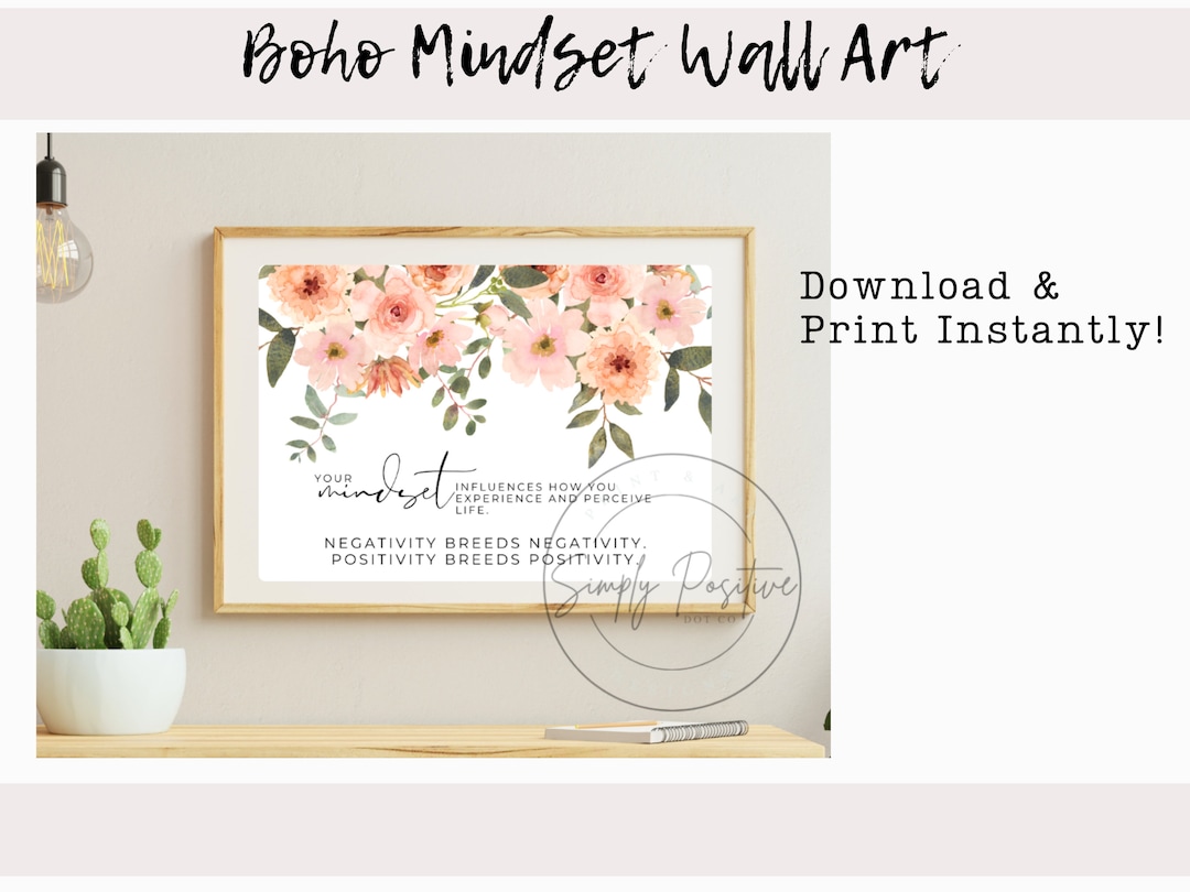 BOHO Floral Themed Mindset & Counseling Poster. Instant Download. for ...