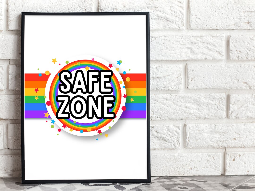 Safe Zone Cards. Inclusion Signs. LGBTQ+ Signs. Classroom Decor. School ...
