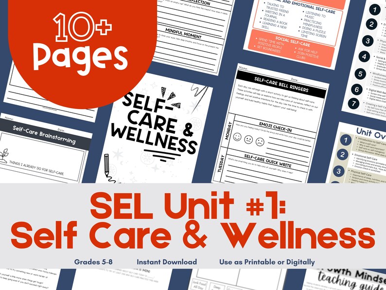 Self-care SEL Lesson Plan and Activities | Middle School Wellness ...
