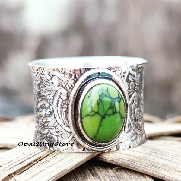 Green Turquoise Ring - Etsy