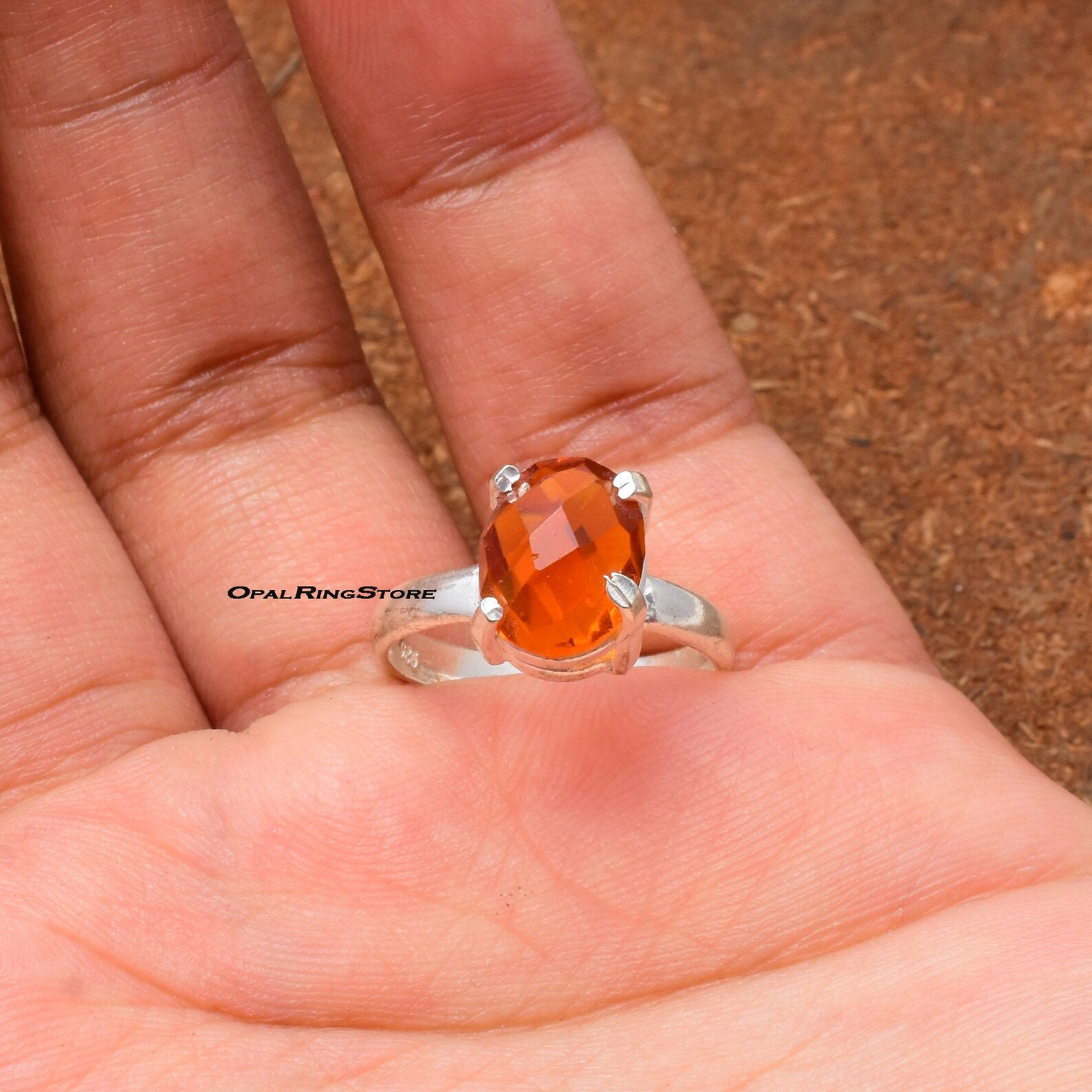 Citrine Topaz Ring 925 Sterling Silver Ring Beautiful Etsy