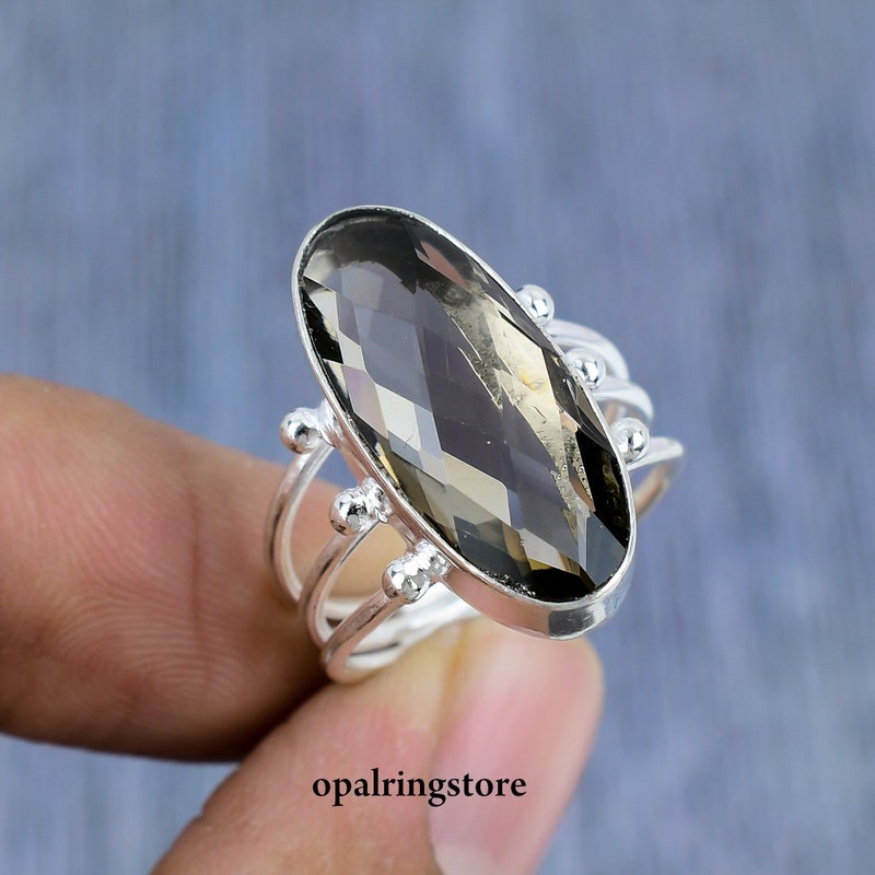Smoky Topaz Ring - Etsy