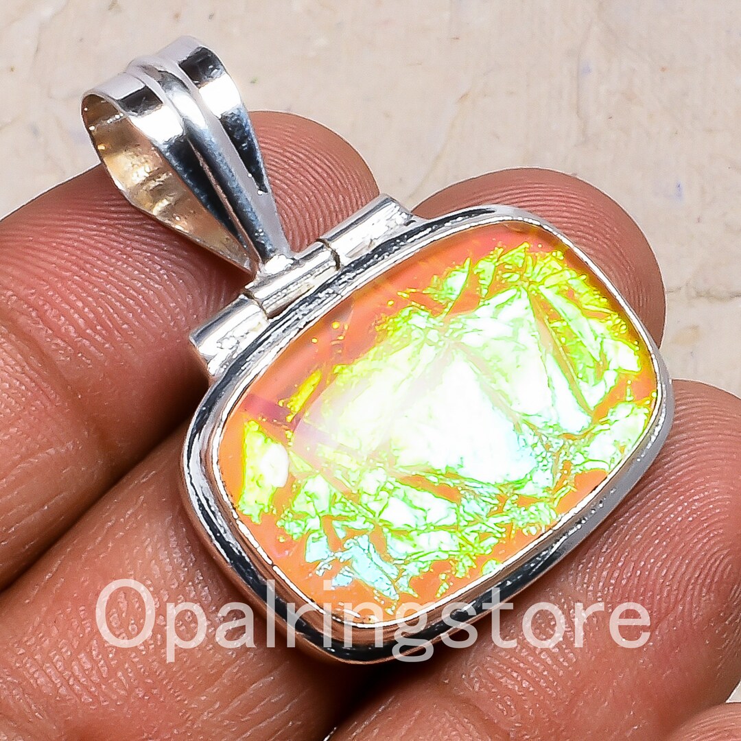 Handmade Australian Triplet Opal Pendant: 925 Sterling Silver Jewelry ...