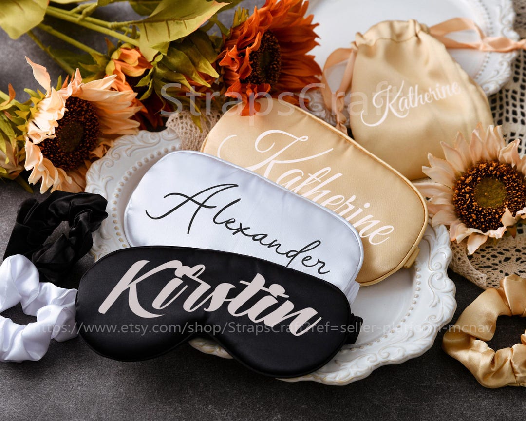 Custom Sleeping Mask and Pillowcase Set Luxurious Eye Mask With Custom ...