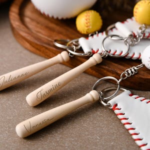 Mini Baseball Keychain Set | Custom Bag Tag Set for Players ...