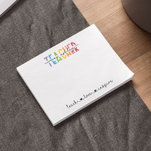 Teacher Sticky Notes, Custom Teacher Notepad, Back to School Gift ...