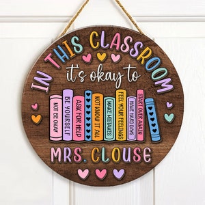 Back To School Custom 3D Science Teacher Name Sign, Science Classroom ...