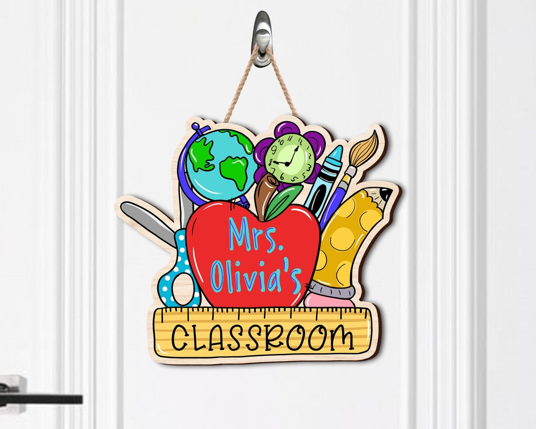 Personalized Teacher Name Sign, Teacher Welcome Sign, Custom Teacher ...