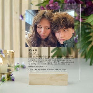 Personalized Couple Acrylic Plaque, Valentines Day Gift, Custom Photo ...