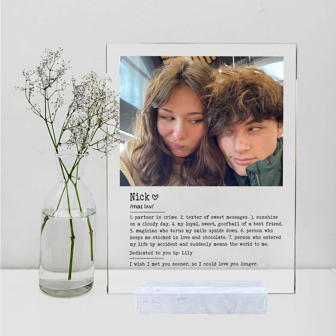 Personalized Couple Acrylic Plaque, Valentines Day Gift, Custom Photo ...