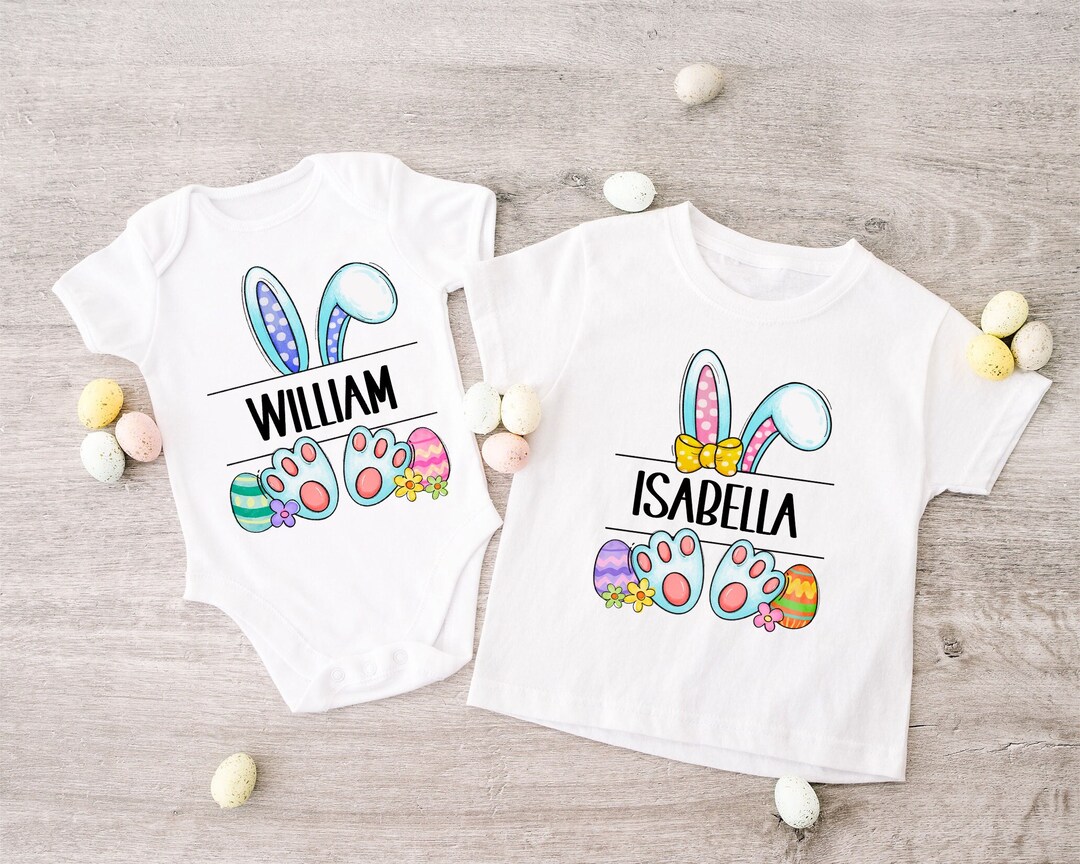 Personalized Easter Kids Shirts, Toddler Easter Shirt, Easter Bunny ...