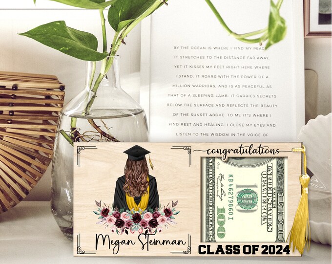 Graduation Money Gift Holder, Personalized Graduation Cash Holder ...