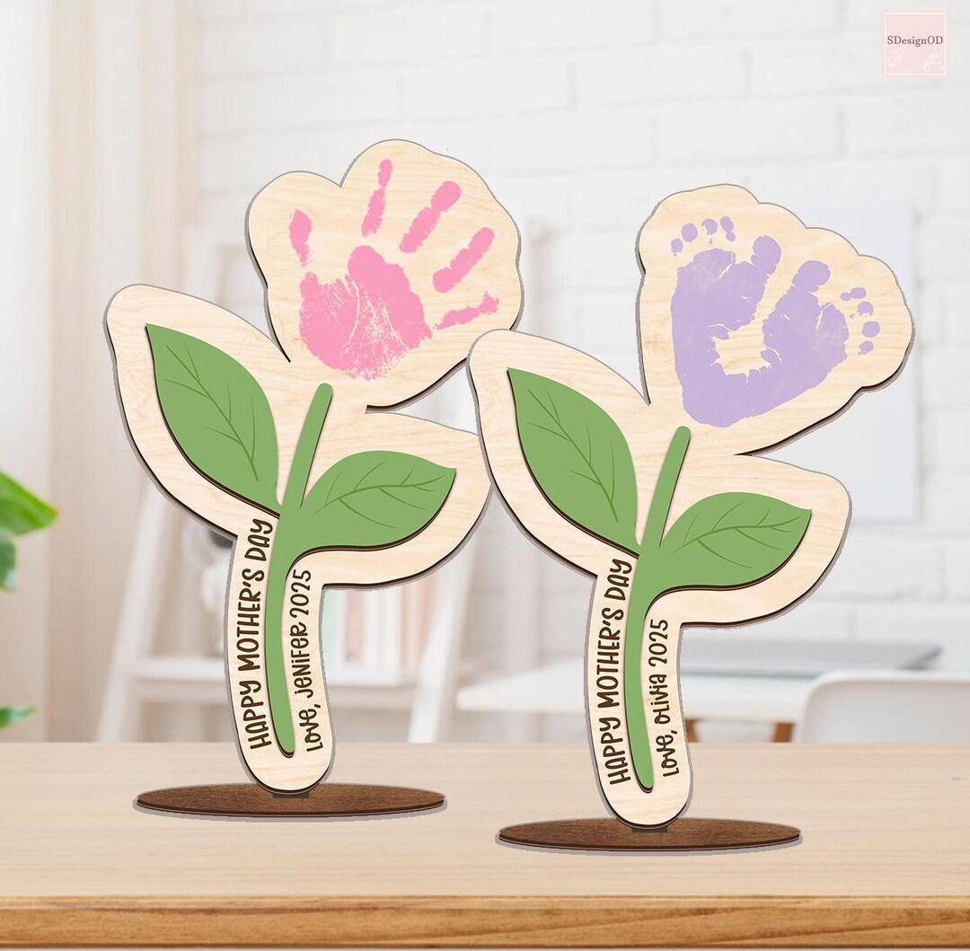 Mother's Day Handprint Sign, DIY Handprint Sign, Mother's Day Gift ...