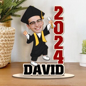 Graduation Gift, Custom Face Photo Graduation Wooden Standing, College ...