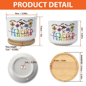 Personalized Teacher Plant Pot, Teacher Planter, Back to School, Custom ...