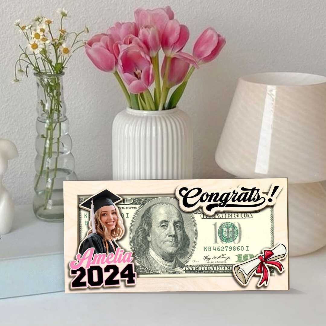 Custom Graduation Money Holder, Custom Photo Grad Gift 2024, Graduation ...