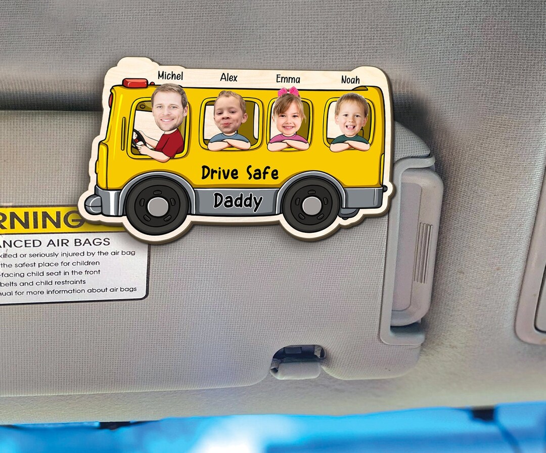 Drive Safe Visor Clip, Custom Face Photo Car Visor Clip, Drive Safe ...