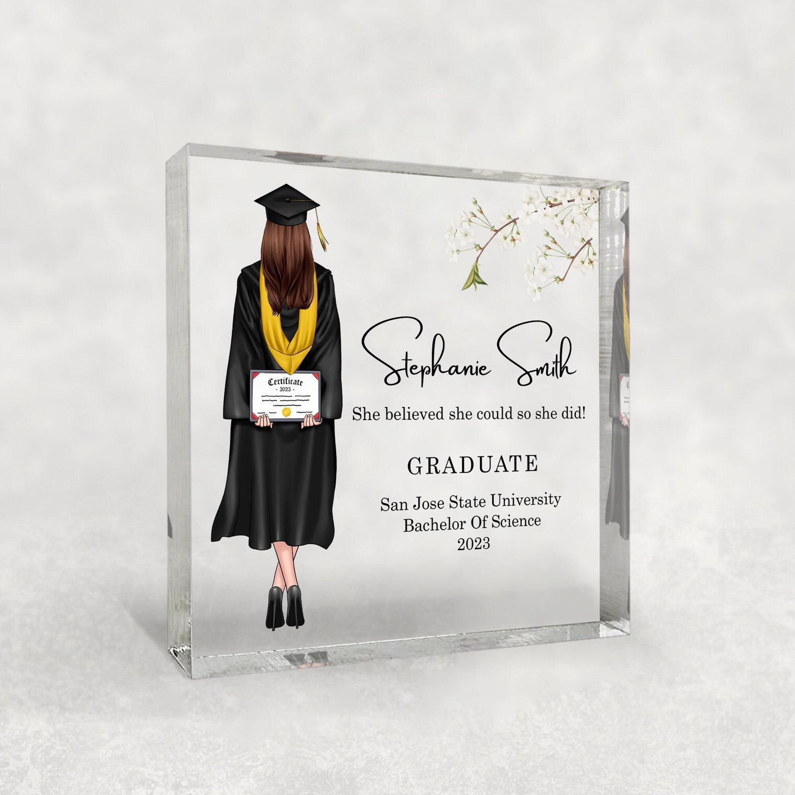 Personalized Graduation Gifts, Custom Acrylic Block, Graduation Gift ...