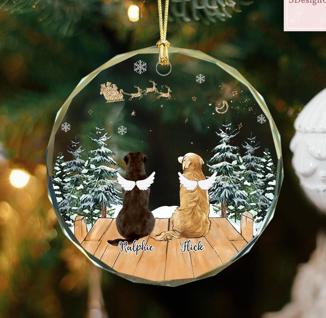Dog Memorial Ornament, Personalized Dog Ornament, Pet Memorial Ornament ...