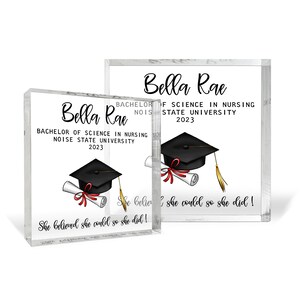 Personalized Graduation Gift, Graduation Acrylic Block, Graduation ...