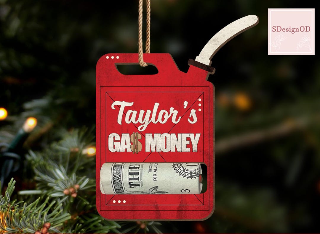 Personalized Gas Money Ornament, Gas Can Ornament, Gas Money Holder ...