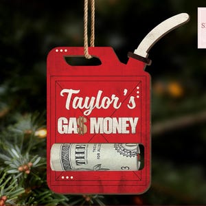 Personalized Gas Money Ornament, Gas Can Ornament, Gas Money Holder ...