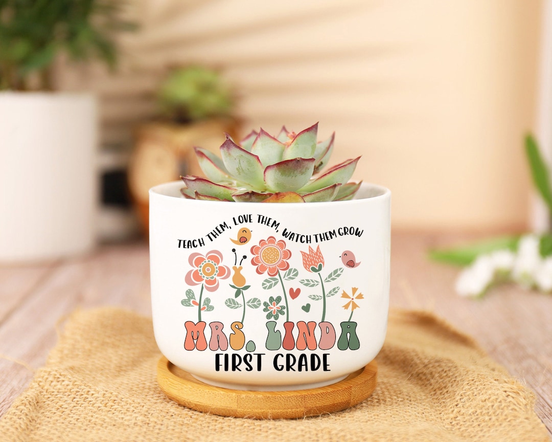 Personalized Teacher Plant Pot, Teacher Planter, Back to School Gift ...