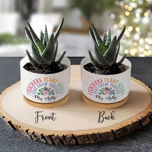 Teacher Plant Pot, Custom Plant Pot for Teacher, Teachers Plant Seeds ...