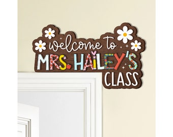 Teacher Appreciation Gift, Personalized Name Doorframe Corner Sign ...