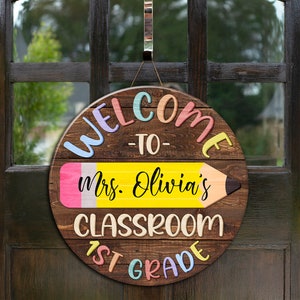 Personalized 3D Teacher Door Sign, Teacher Gifts, Classroom Welcome ...