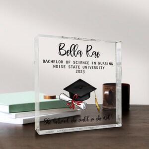 Personalized Graduation Gift, Graduation Acrylic Block, Graduation ...