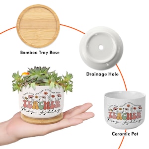 Custom Teacher Plant Pot, Ceramic Plant Pot, Back to School Gift ...