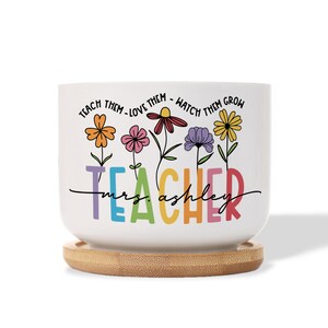 Personalized Teacher Plant Pot, Teacher Planter, Back to School, Custom ...