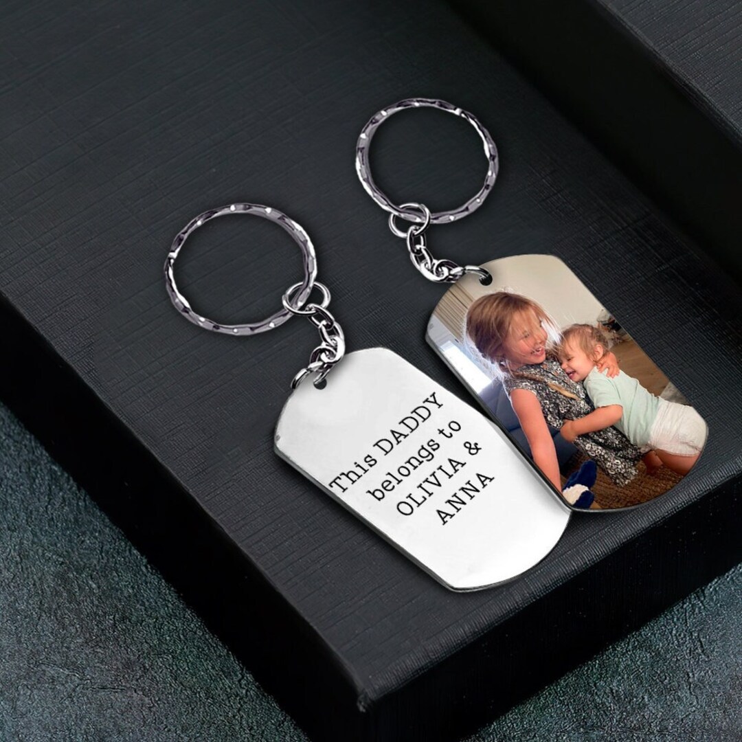 Custom Photo Keyring for Dad, Fathers Day Gifts, Dad Gift From Daughter ...