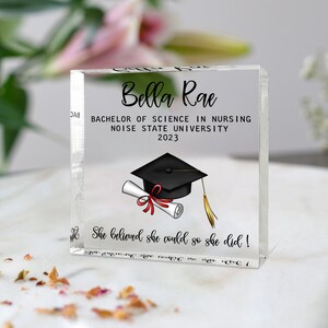Personalized Graduation Gift, Graduation Acrylic Block, Graduation ...