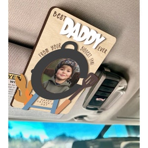 FREE DEMO Custom Photo Car Visor Clip for Dad, Fathers Day Gift, Dad ...