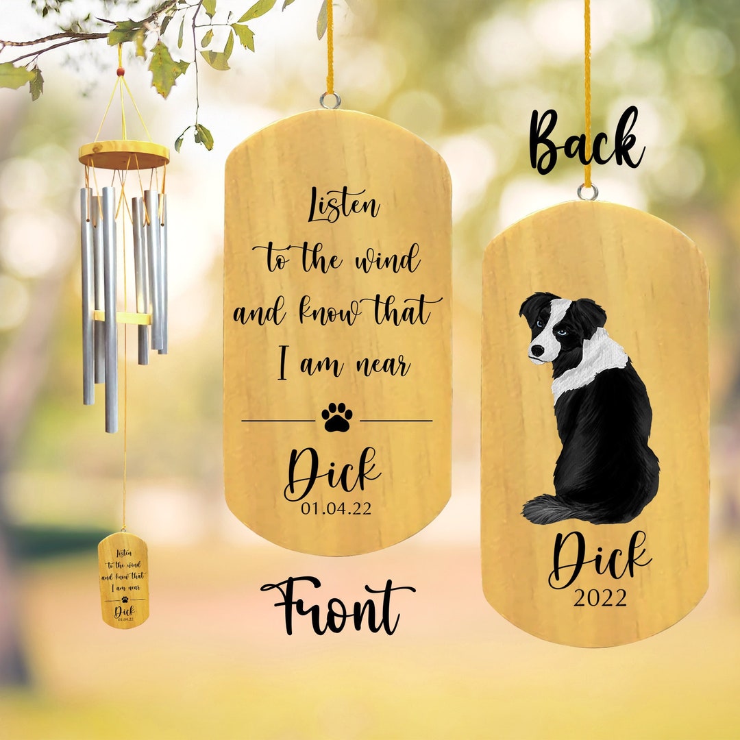 Dog Wind Chime, Custom Dog Memorial Wind Chime, Pet Memorial Gift, Dog ...