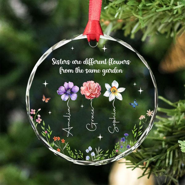 Sister Glass Ornament - Etsy