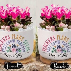 Teacher Plant Pot, Custom Plant Pot for Teacher, Teachers Plant Seeds ...