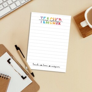 Teacher Sticky Notes, Custom Teacher Notepad, Back to School Gift ...