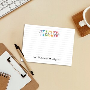 Teacher Sticky Notes, Custom Teacher Notepad, Back to School Gift ...