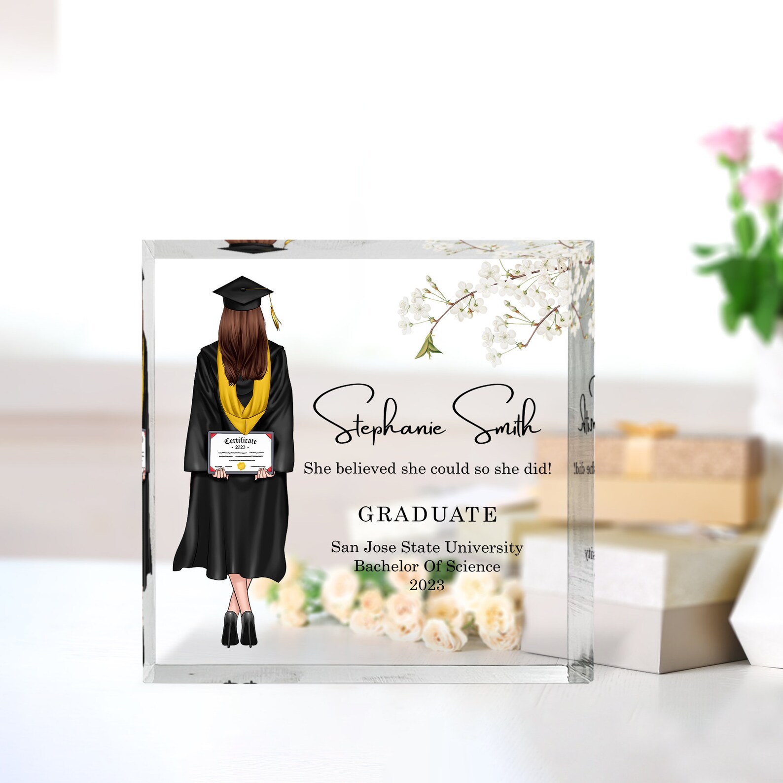 Personalized Graduation Gifts, Custom Acrylic Block, Graduation Gift ...
