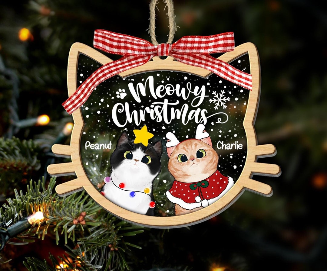 Custom Cat Christmas Ornament, Cat First Christmas Ornament, Cat ...