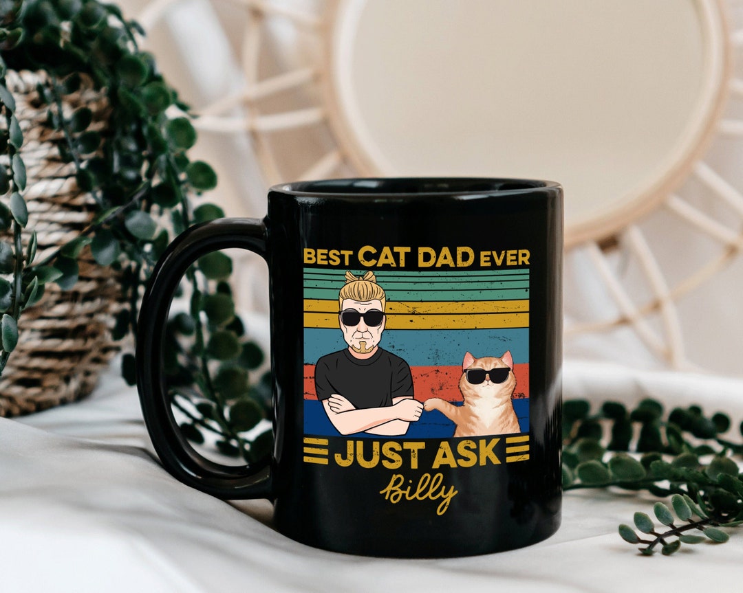 Custom Cat Dad Mug, Cat Dad Gift, Fathers Day Gifts, Cat Lover Gift ...