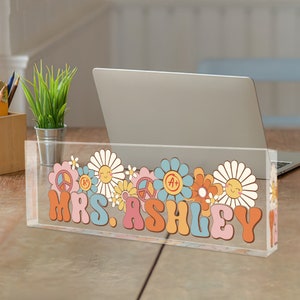 Teacher Desk Name Plate, Custom Teacher Sign, Back to School Gifts ...