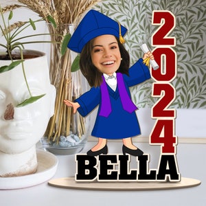 Graduation Gift, Custom Face Photo Graduation Wooden Standing, College ...