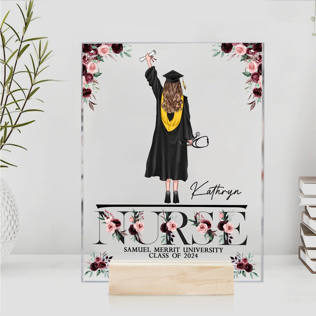 Personalized Nurse Graduation Plaque, Nurse Graduation Gift for Her ...