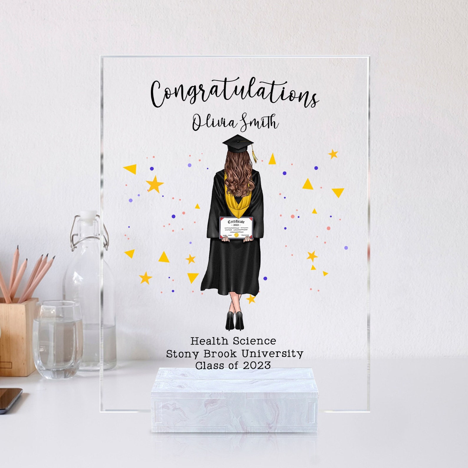 Personalized Graduation Acrylic Plaque Graduation Gift - Etsy
