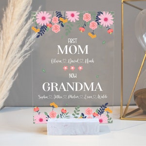 Personalized Mom Plaque, New Grandma Stand, Mothers Day Gift, Mom Gift ...
